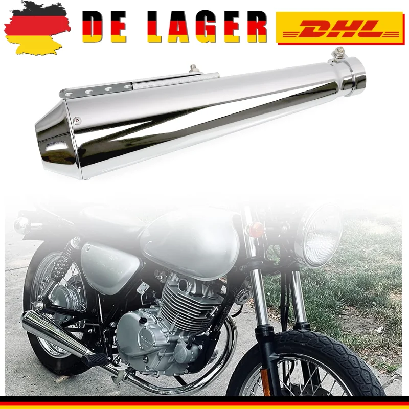 Motorcycle Exhaust Muffler Pipe Retro Vintage Classic Electroplating ...