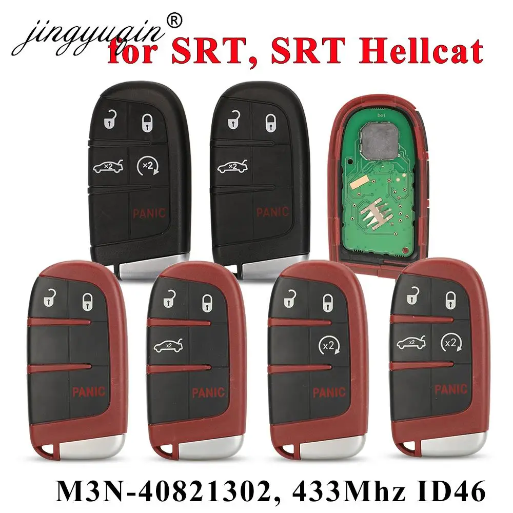 433MHz ID46 M3N Remote Car Key Fob for Dodge Challenger Charger SRT ...