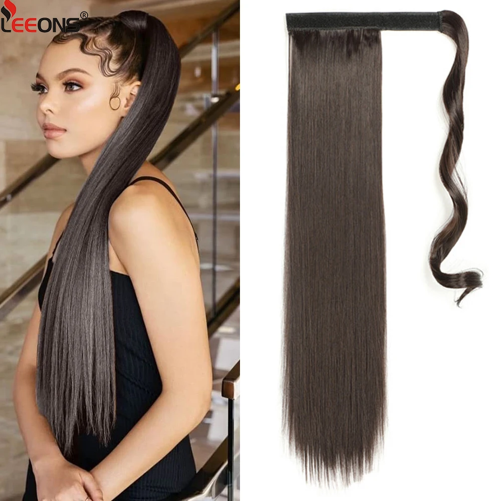 Synthetic-22-Inch-Straight-Hair-Ponytail-2-Clips-In-Ponytail-Hair ...