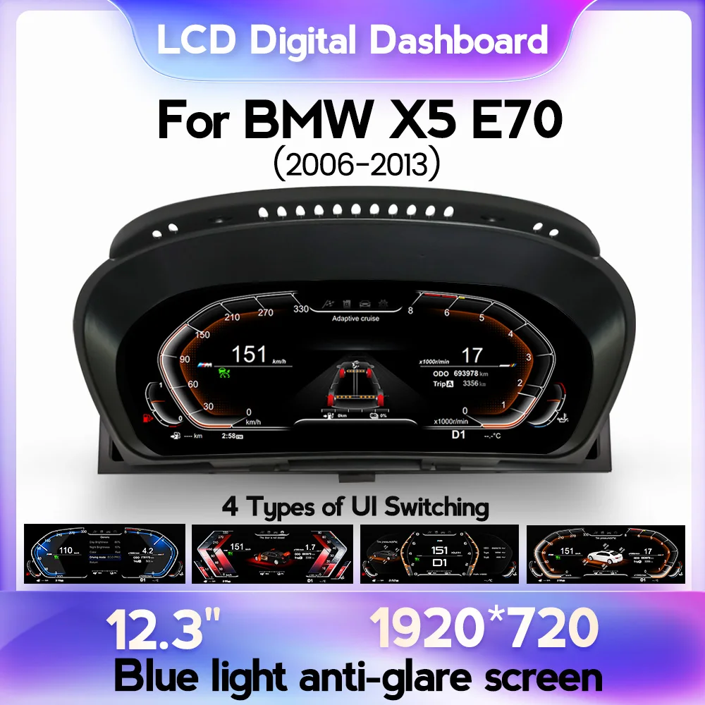 12-3-Car-Linux-Digital-Virtual-Cockpit-for-BMW-X5-E70-2006-13-CIC-CCC ...