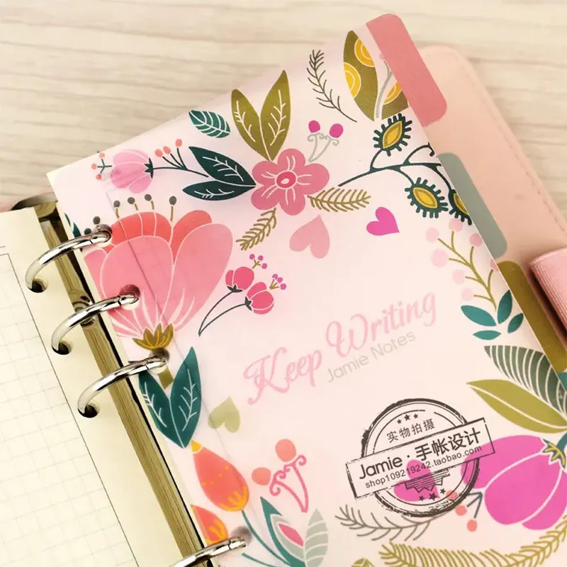 A5-A6-A7-Spiral-Notebook-Loose-Leaf-Transparent-PP-Separator-Pages ...