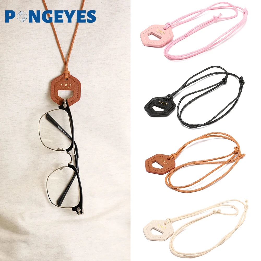 Portable-Eyeglasses-Holder-Strap-Collapsible-Leather-Eyewear-Sunglasses ...