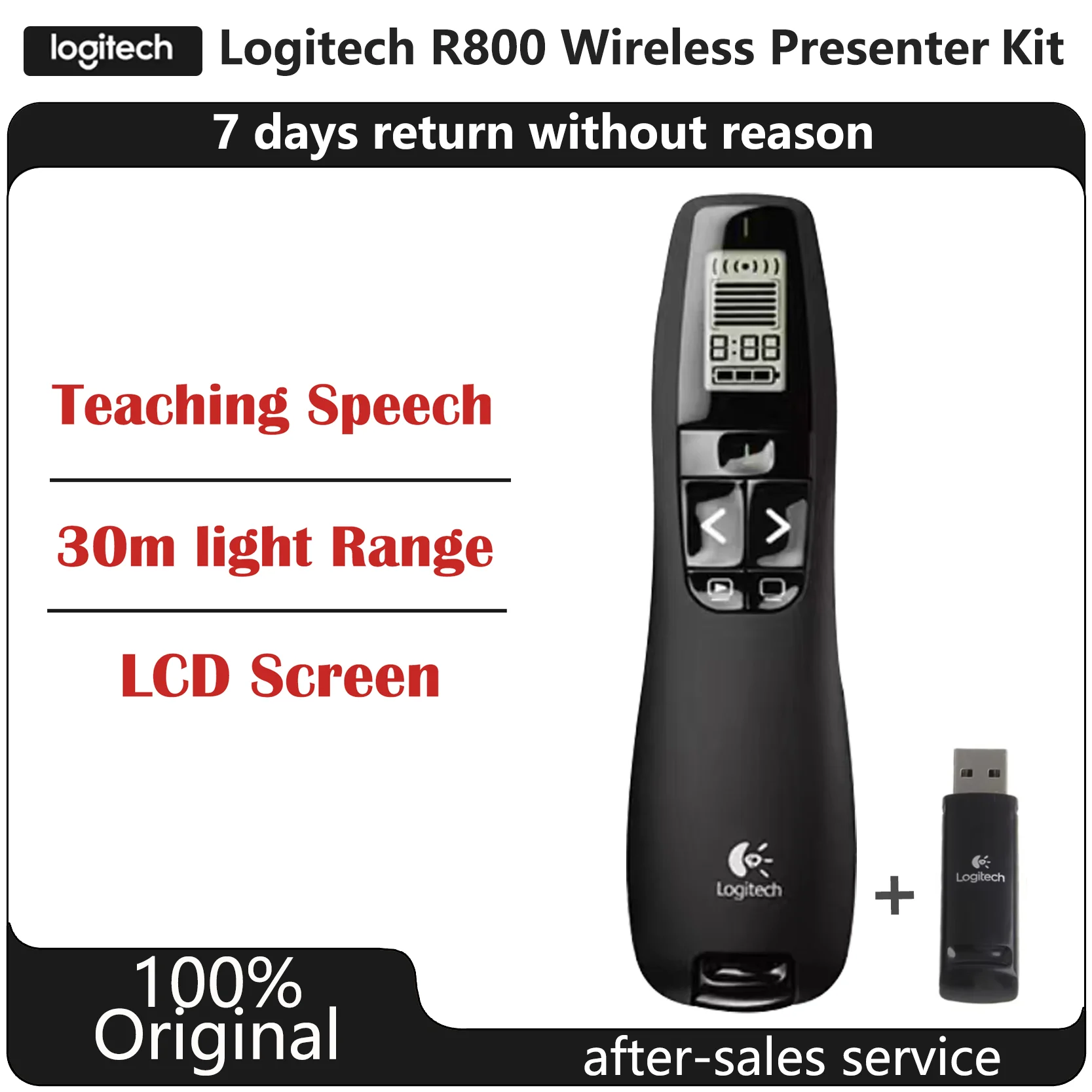Logitech R800 Wireless Page Flipper PPT Page Flip Pen Kit for Computer ...