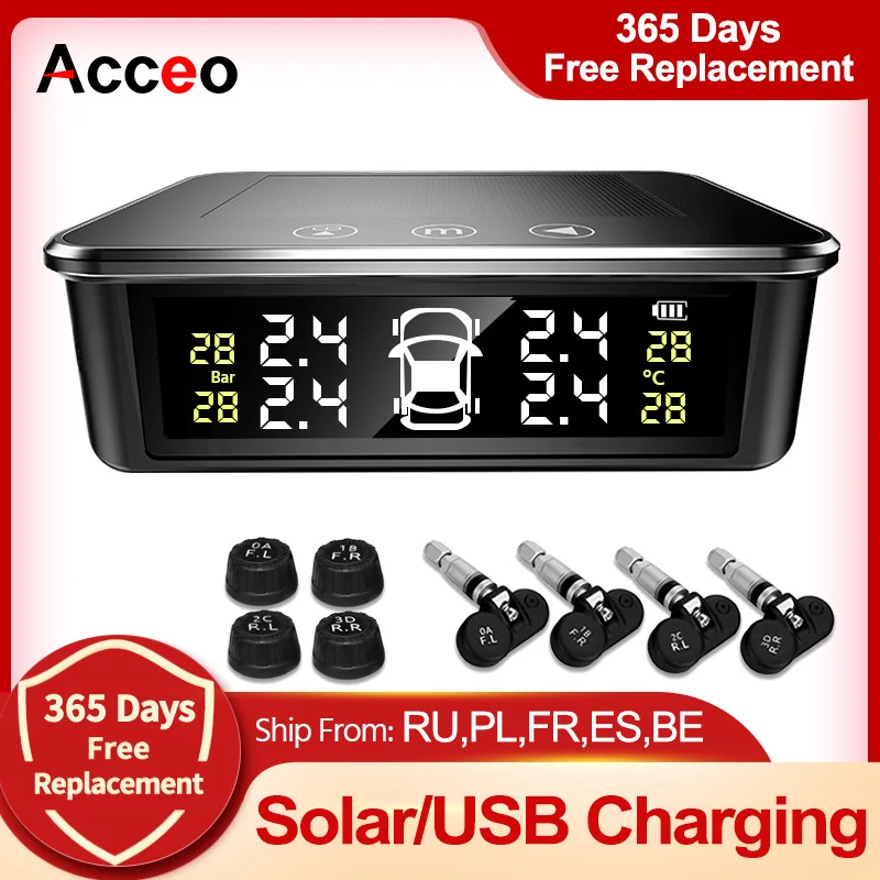 Acceo-K13-Smart-Car-TPMS-Tire-Pressure-Monitoring-Touch-Screen-Buttons-LCD-Display-USB-Auto ...