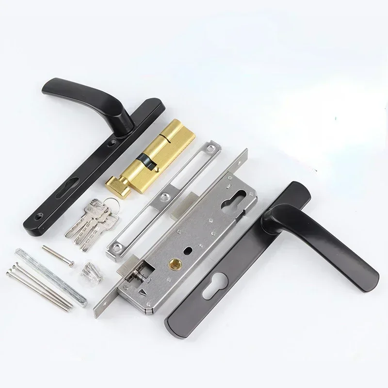 Aluminum-Door-Lock-Three-Piece-Set-Aluminum-Alloy-Single-Point-Door ...