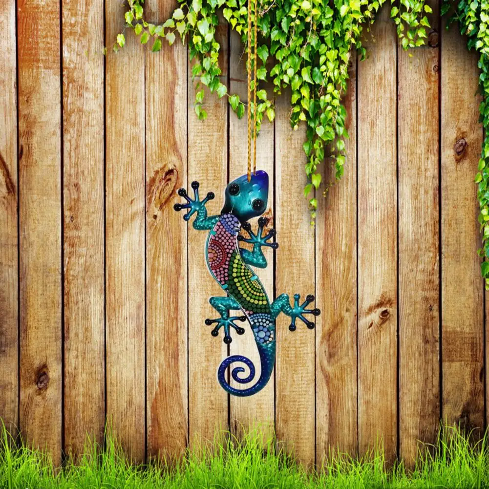 Gecko Wall Art Lizard Outdoor Decoration Colorful Acrylic Gecko Wall ...