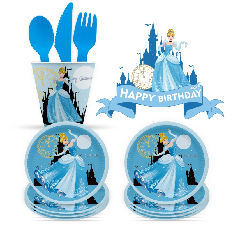 Disney-Cinderella-Cartoon-Thema-Cupcake-Stroh-Pappbecher-Papiertablett ...