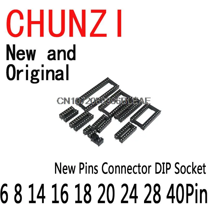 10PCS-IC-Sockets-DIP6-DIP8-DIP14-DIP16-DIP18-DIP20-DIP28-DIP40-New-Pins ...