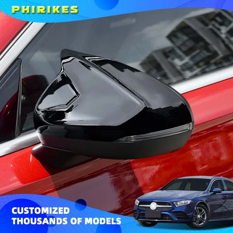 Black-Side-Mirror-Cover-Caps-for-Mercedes-Benz-W177-A-Class-2018-2019 ...