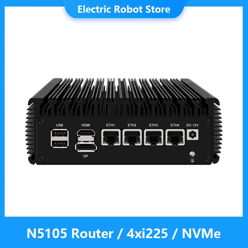 5 Gen 2.5G Soft Mini Router Celeron N5105 N6005 Quad Core 2*DDR4 NVMe ...