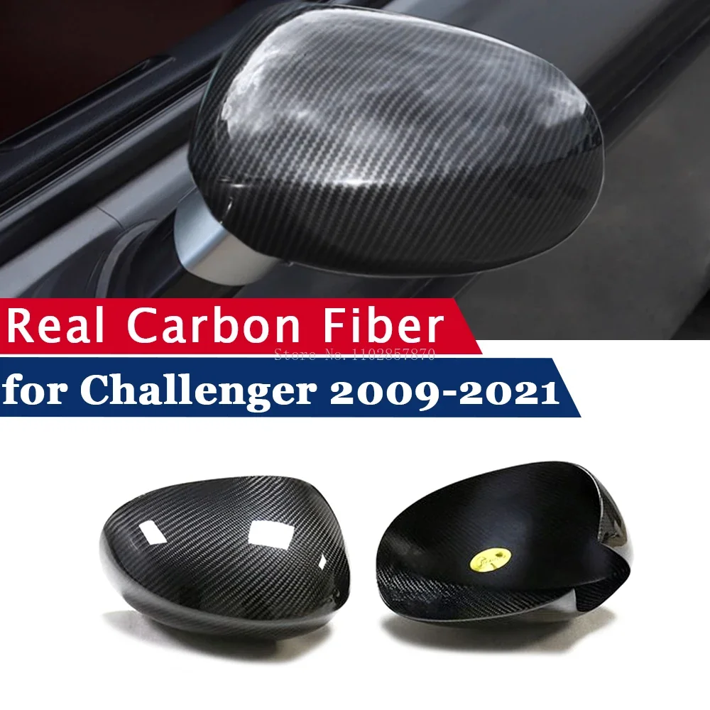 Rearview-Mirror-Cover-for-Dodge-Challenger-2009-2021-Real-Carbon-Fiber ...