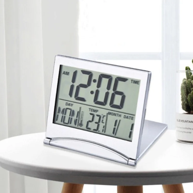 Folding-LCD-Digital-Alarm-Clock-Travel-Electronic-Mini-Clock-Desk-Table ...