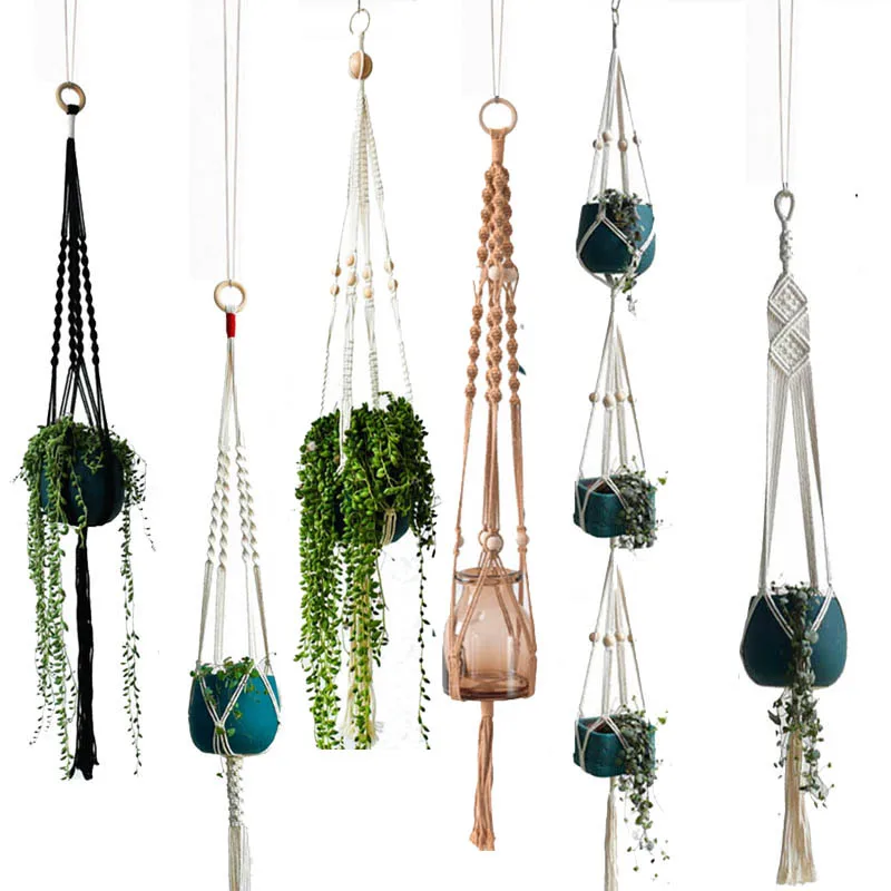 Hot-sales-100-handmade-macrame-plant-hanger-flower-pot-hanger-for-wall ...