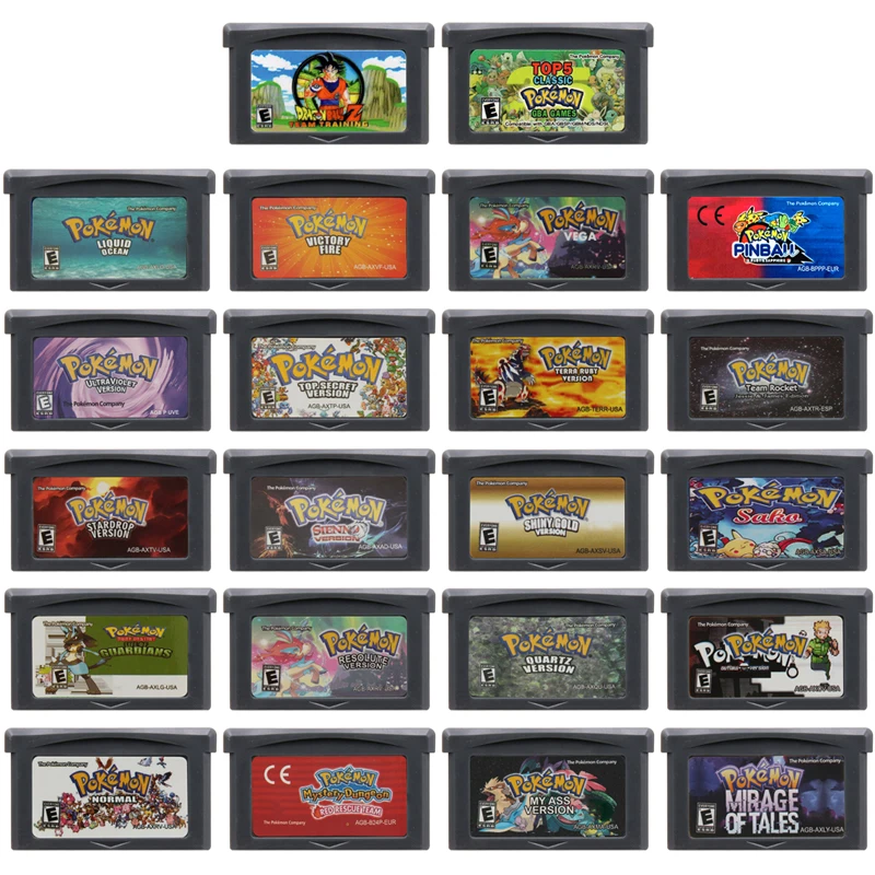 GBA-Game-Cartridge-32-Bit-Video-Game-Console-Card-Pokemon-Series ...