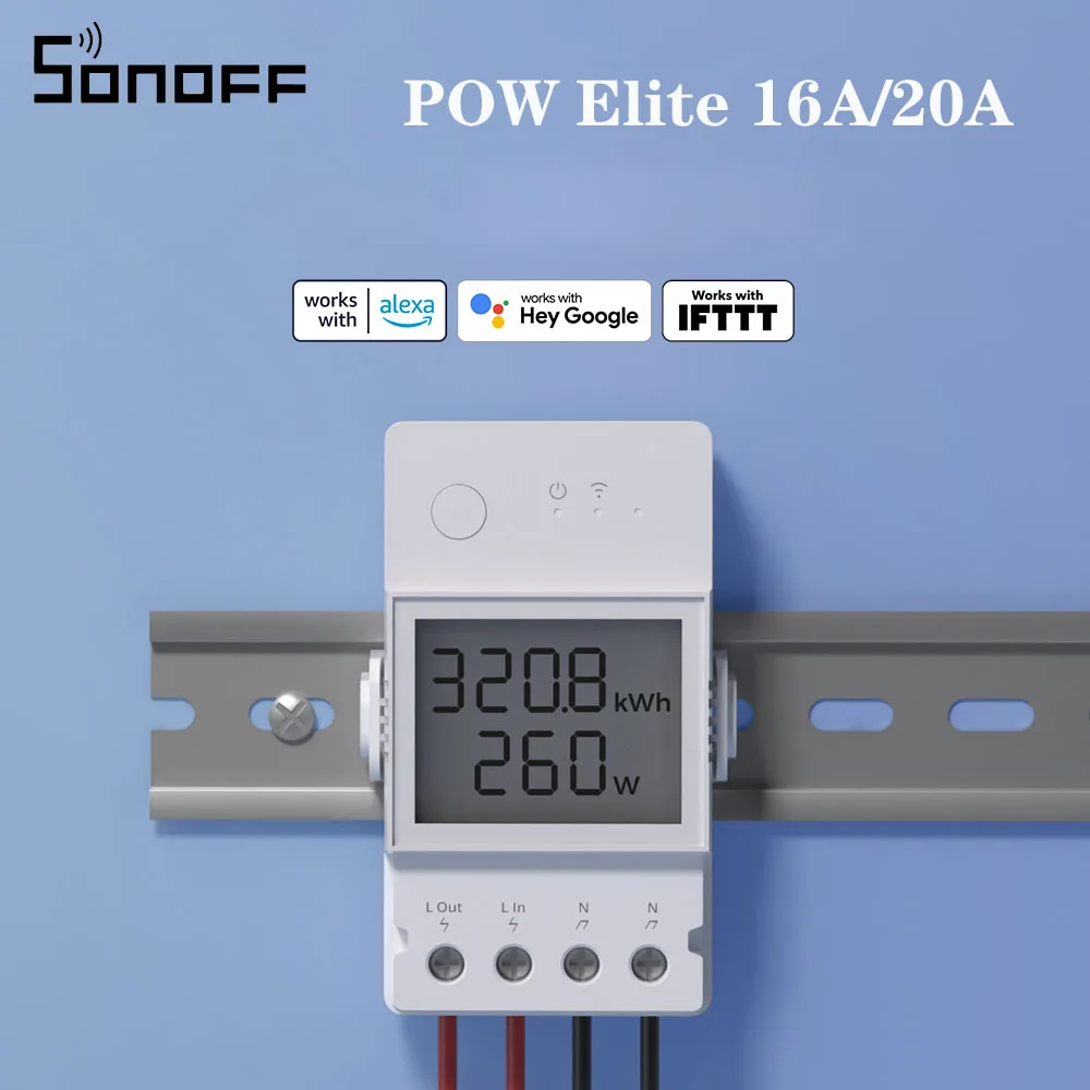 SONOFF-POW-Elite-Power-Meter-Switch-Wifi-Overload-Protection-LCD-Screen ...