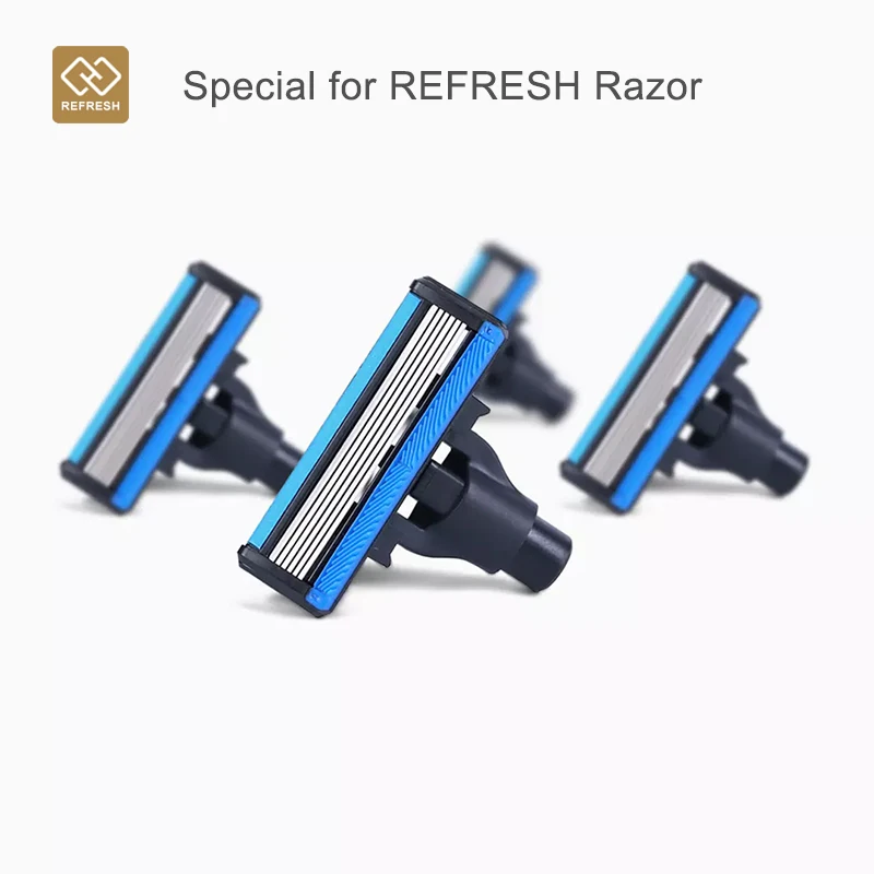 4PCS-Original-REFRESH-Men-Razor-Head-Shaver-Head-Japanese-Special-Steel ...