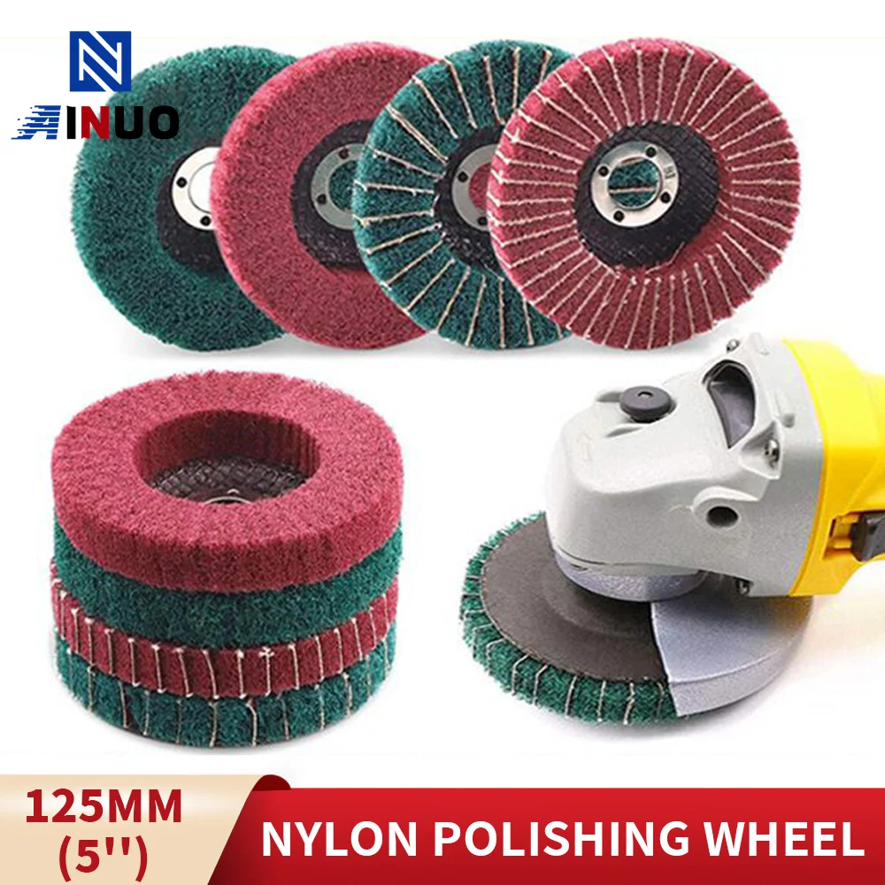 Aazon.co: 5-Pack 4.5inch Nylon Fiber Polishing Wheel Sanding Abrasive ...