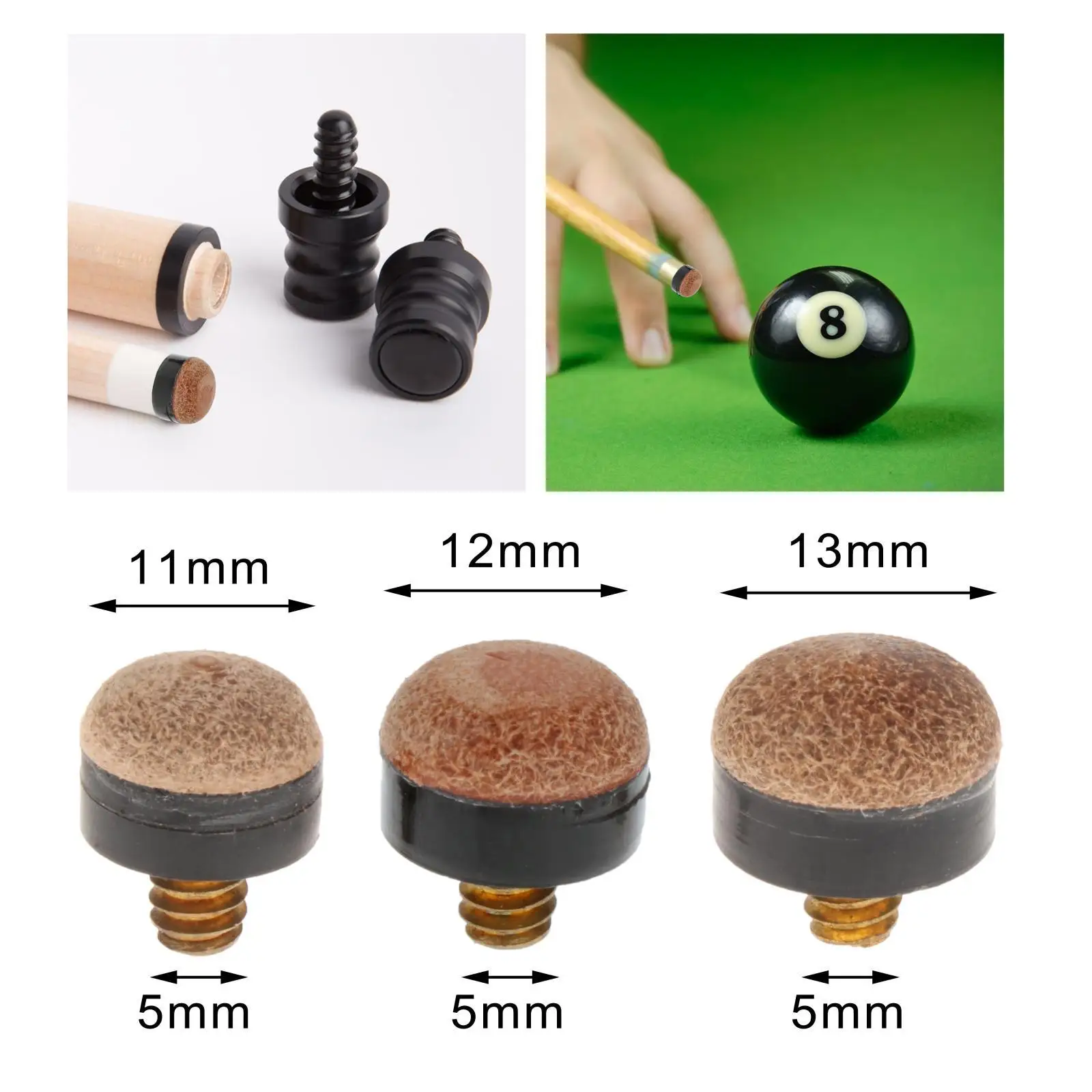 10-Pieces-Billiards-Cue-Tip-Repair-Indoor-Game-Snooker-Pool-Cue-Tip ...