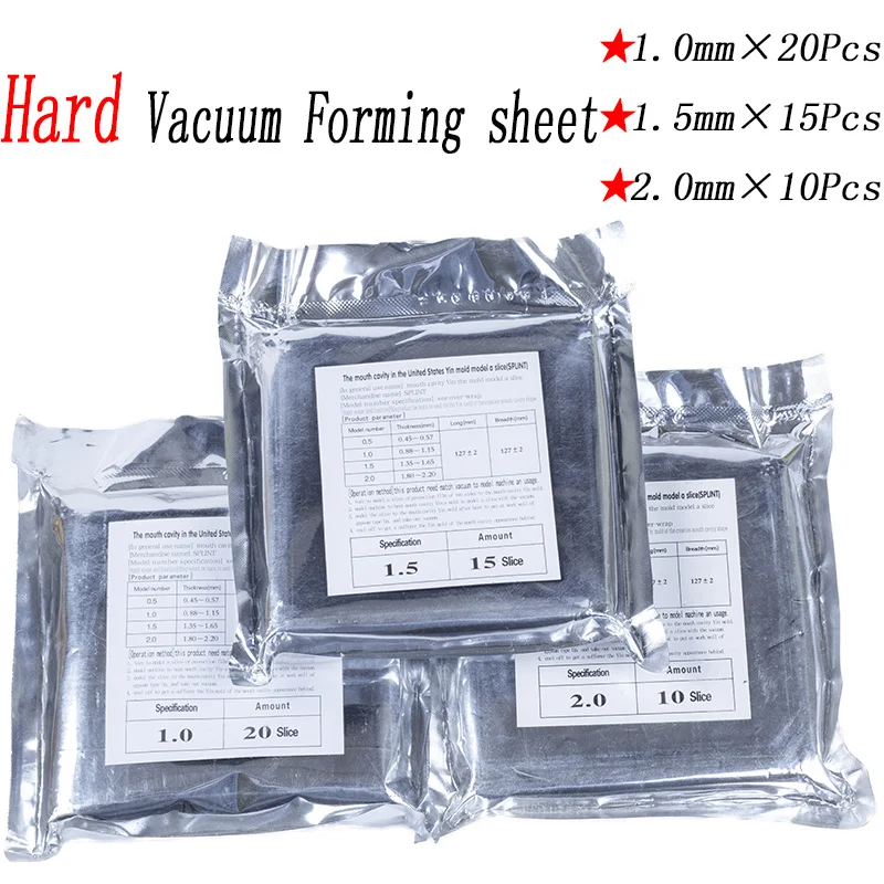 Dental Splint Thermoforming Material Sheet 1/1.5/2mm 127*127mm Oral ...