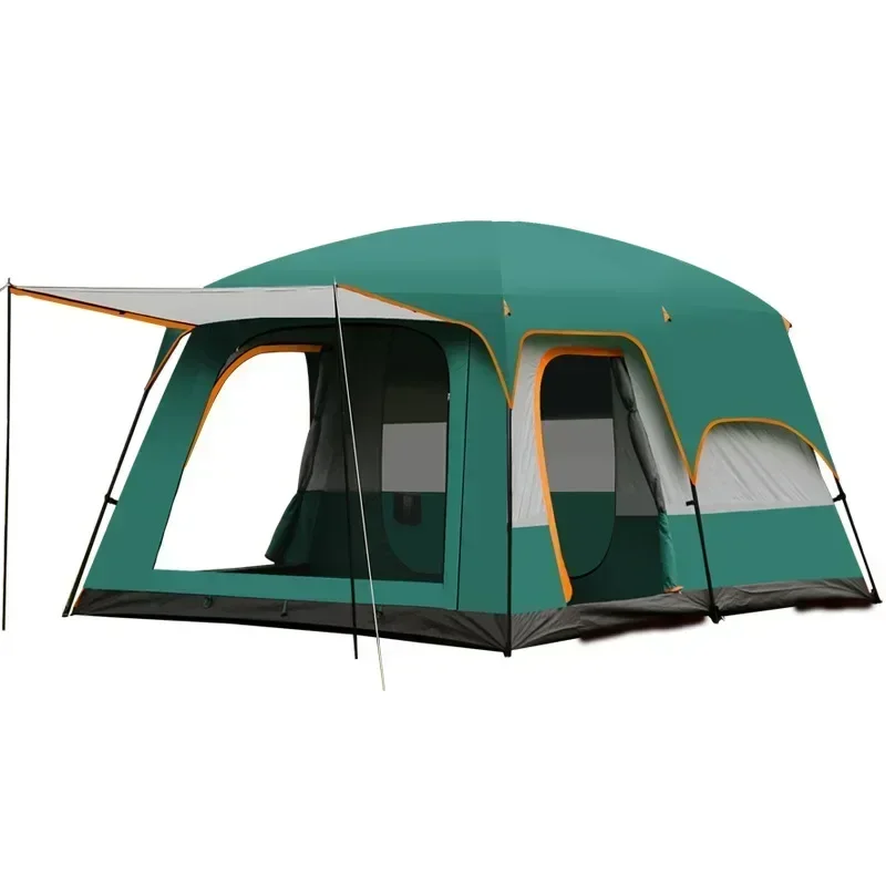 5-8/8-12 Person Camping Double Layer Tent Bedrooms Waterproof Big Space ...