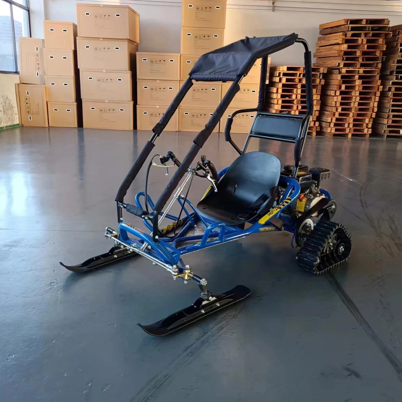 Gas-Powered-196CC-Snow-mobile-Outdoor-snow-go-kart-buggy-off-racing ...