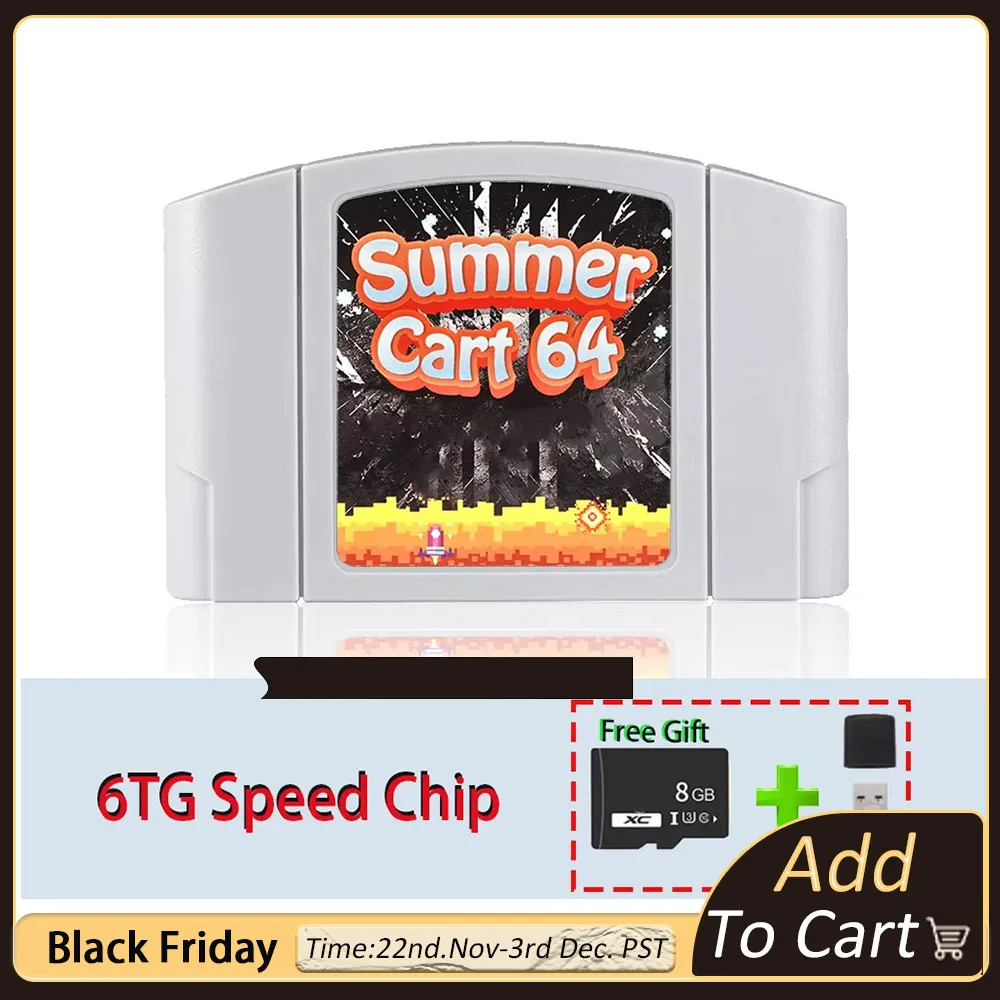 SummerCart-64-Game-Card-For-N64-Retro-Game-Cartridge-ED-64-For-Nintendo ...