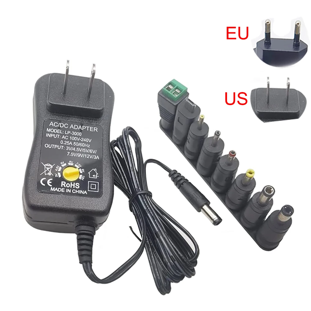 36W 3V 4.5V 5V 6V 7.5V 9V 12V 3A AC DC Adaptor Adjustable Power Adapter ...