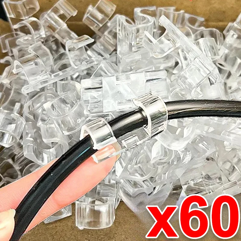 Self-Adhesive-Cable-Clips-Wire-Cord-Organizers-Cable-Holder-for-TV-PC ...