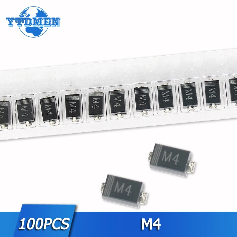 Rectificador de diodo M4 1N4004 IN4004 SMA SMD, juego de rectificadores ...