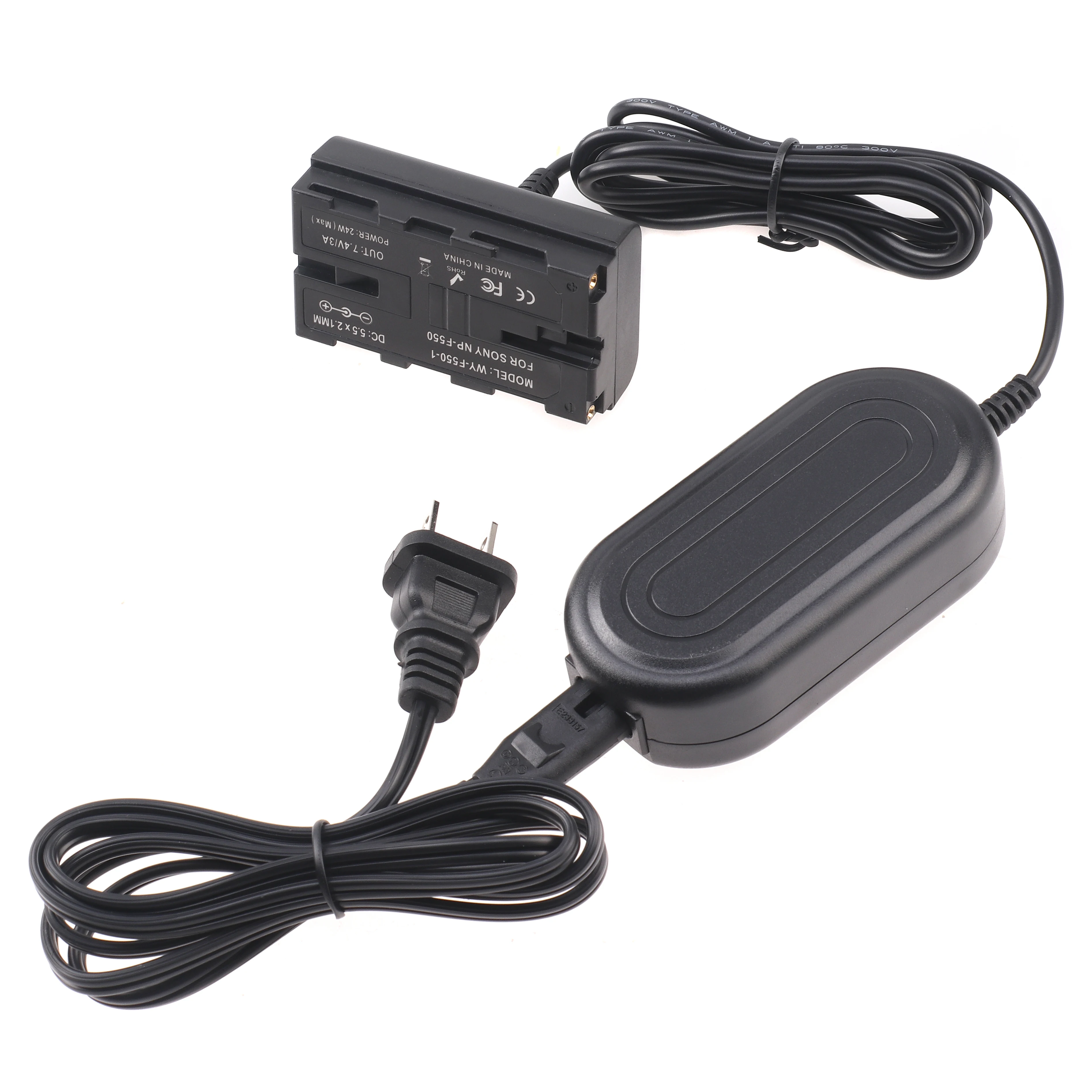 NP-F550 Dummy Battery Adapter + AC power Supply adapter For SONY NP ...