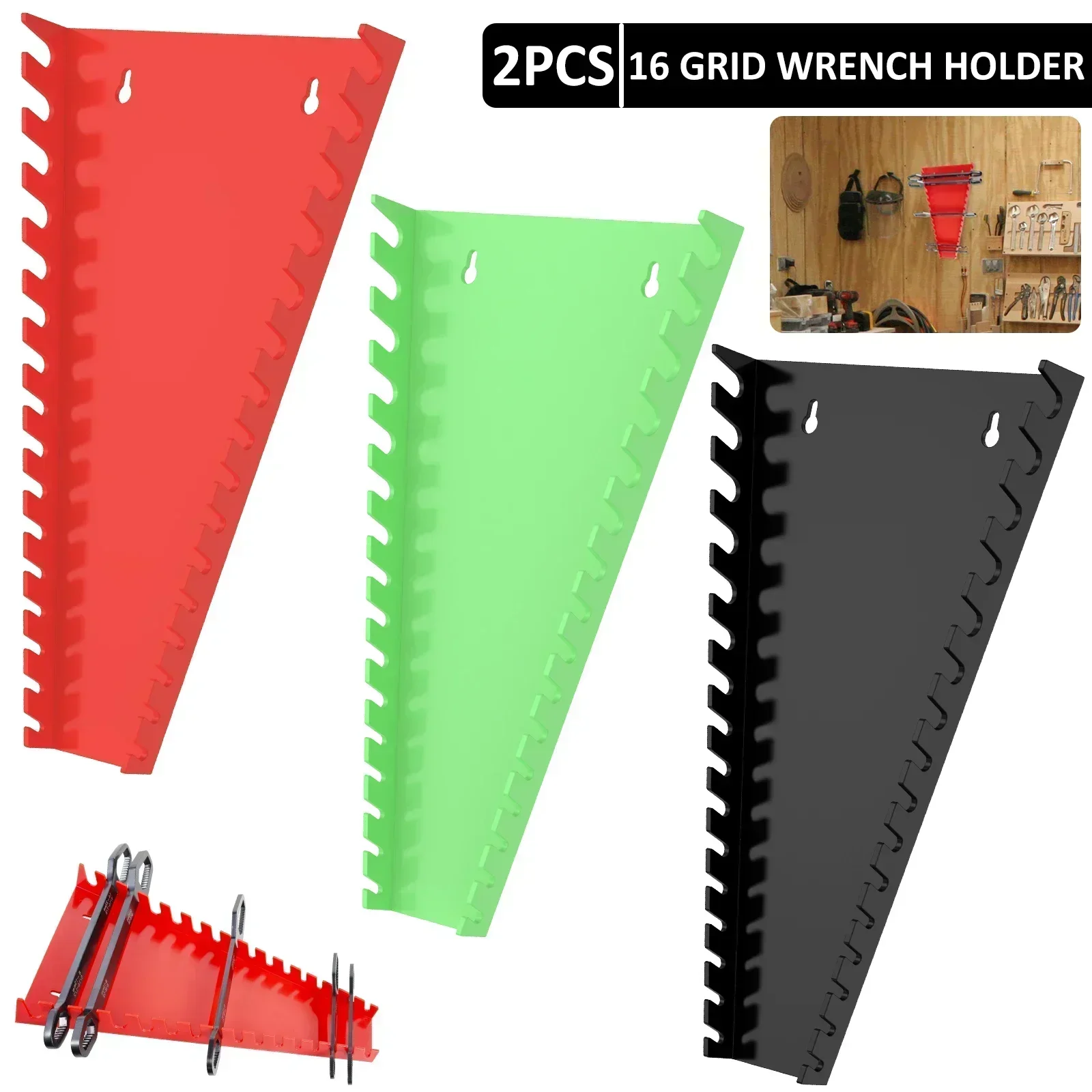 2Pcs-Wrench-Organizer-Plastic-Spanner-Tools-Holders-Wrench-Storage-Rack ...