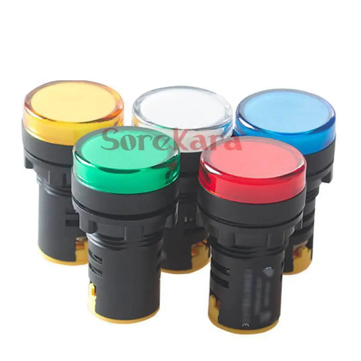 22mm-Mount-Diameter-12VDC-24VDC-110VAC-220VAC-Yellow-Red-White-Blue ...