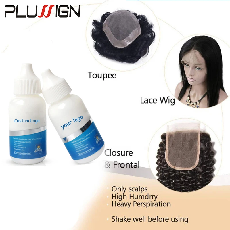 Plussign 13oz 가발 접착제 본드 엑스트라 홀드 레이스 접착제 가발과 제거제 키트 3 개몫 방수 헤어 레이스 가발