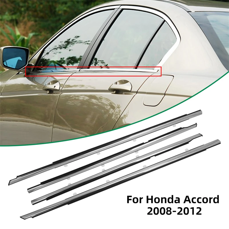 Car-Side-Window-Weatherstrip-Sealing-Trims-Chrome-Glass-Sealant-Strip ...