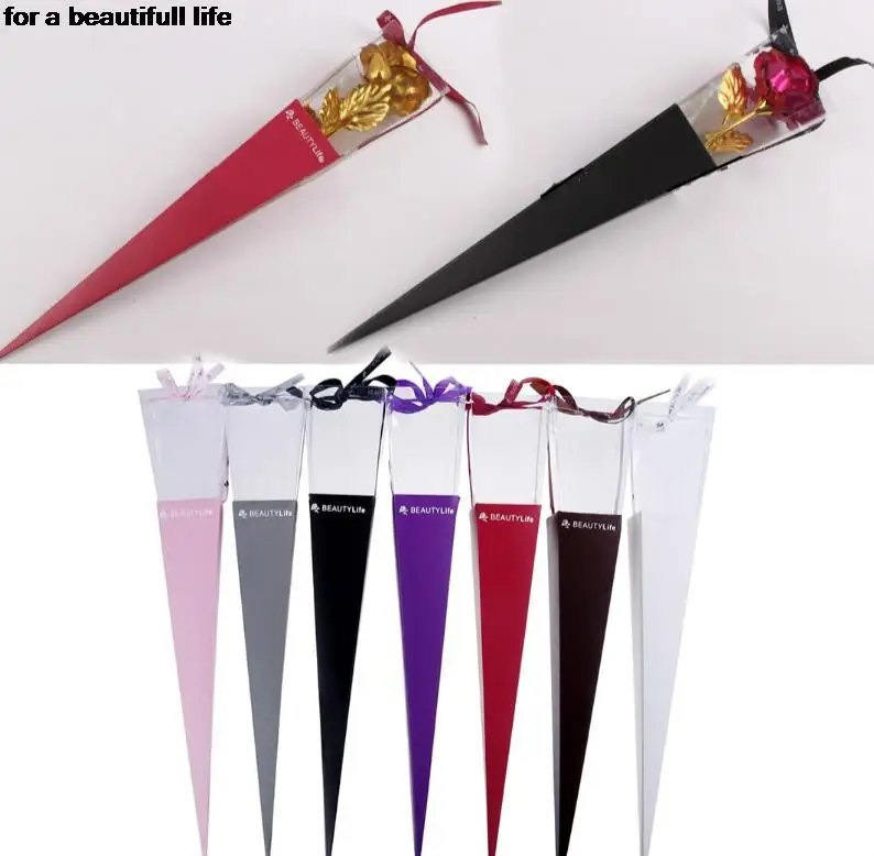 New-1Pc-Valentine-s-Day-Elegant-Single-Flower-Rose-Cone-Wedding-Decor ...