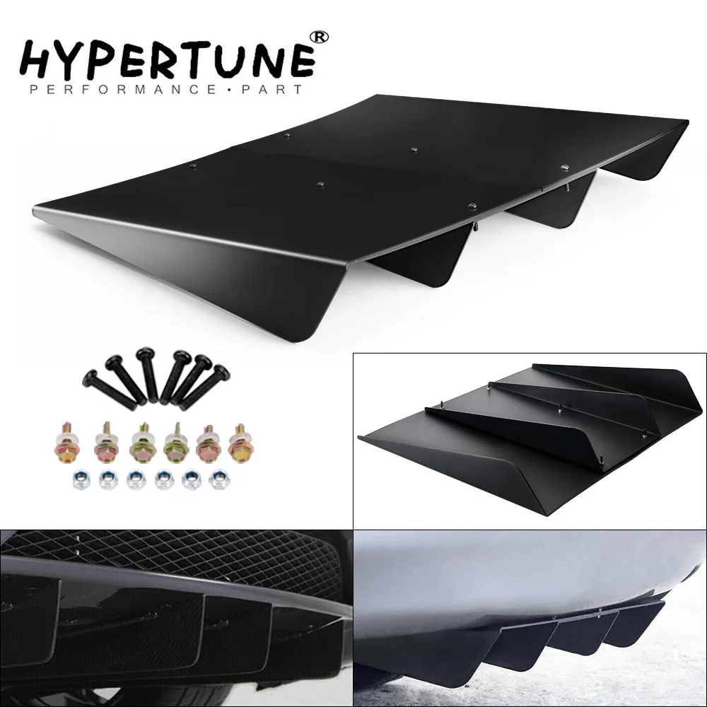Hypertune-Rear-Bumper-4-Shark-Fins-Diffuser-Car-Spoiler-Decoration-Fin ...