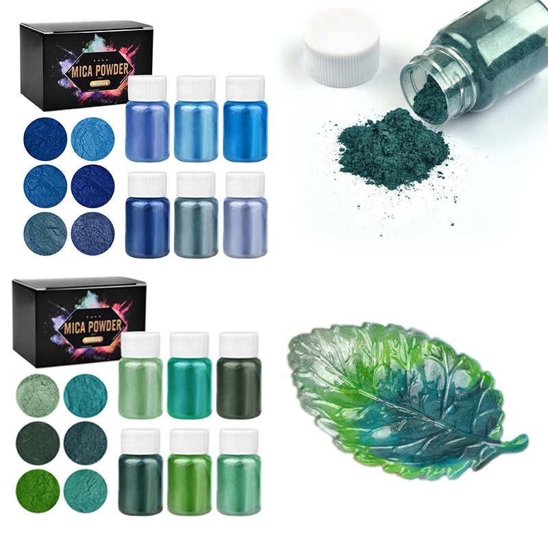 6Color/ Box Epoxy Mica Powder Suitable For Epoxy Candle Soap Coloring ...