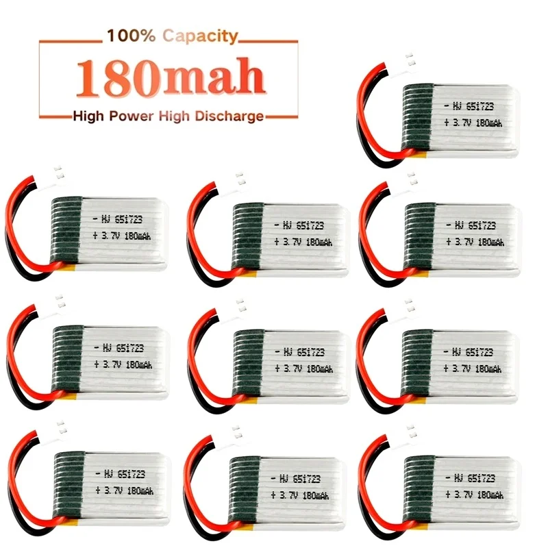 For-JJRC-H8-Mini-3-7v-180mah-Lipo-Battery-For-H2-H48-U207-RC-Quadcopter ...
