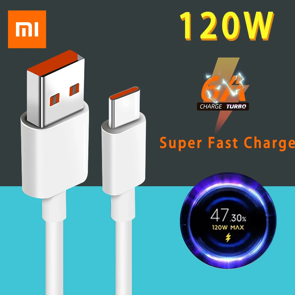 Xiaomi 6A Usb Type C Cable Original Charger Turbo Fast Charging Xiaomi ...