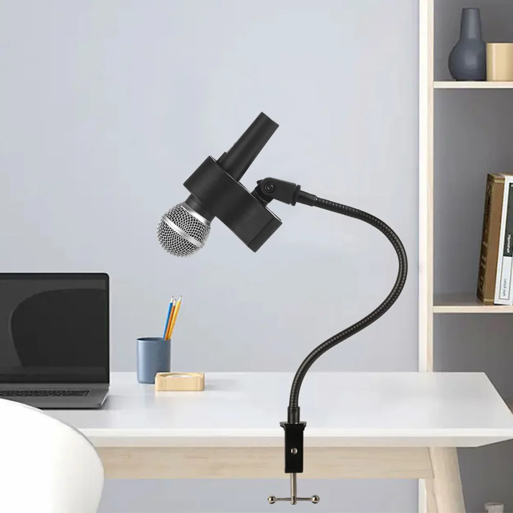 Microphone-Bracket-Flexible-Bracket-Adjustable-Shaft-Support-Clamp-on ...