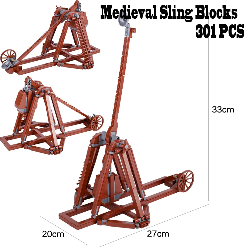 MOC Medieval Military Sling Model Building Blocks Castle Knights ...