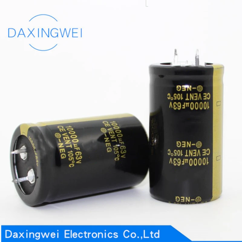 PCS 10000UF Capacitor Eletrolítico de Alumínio 25 2 V 35V 50V 63V 80V 100V de Alta Freqüência ...