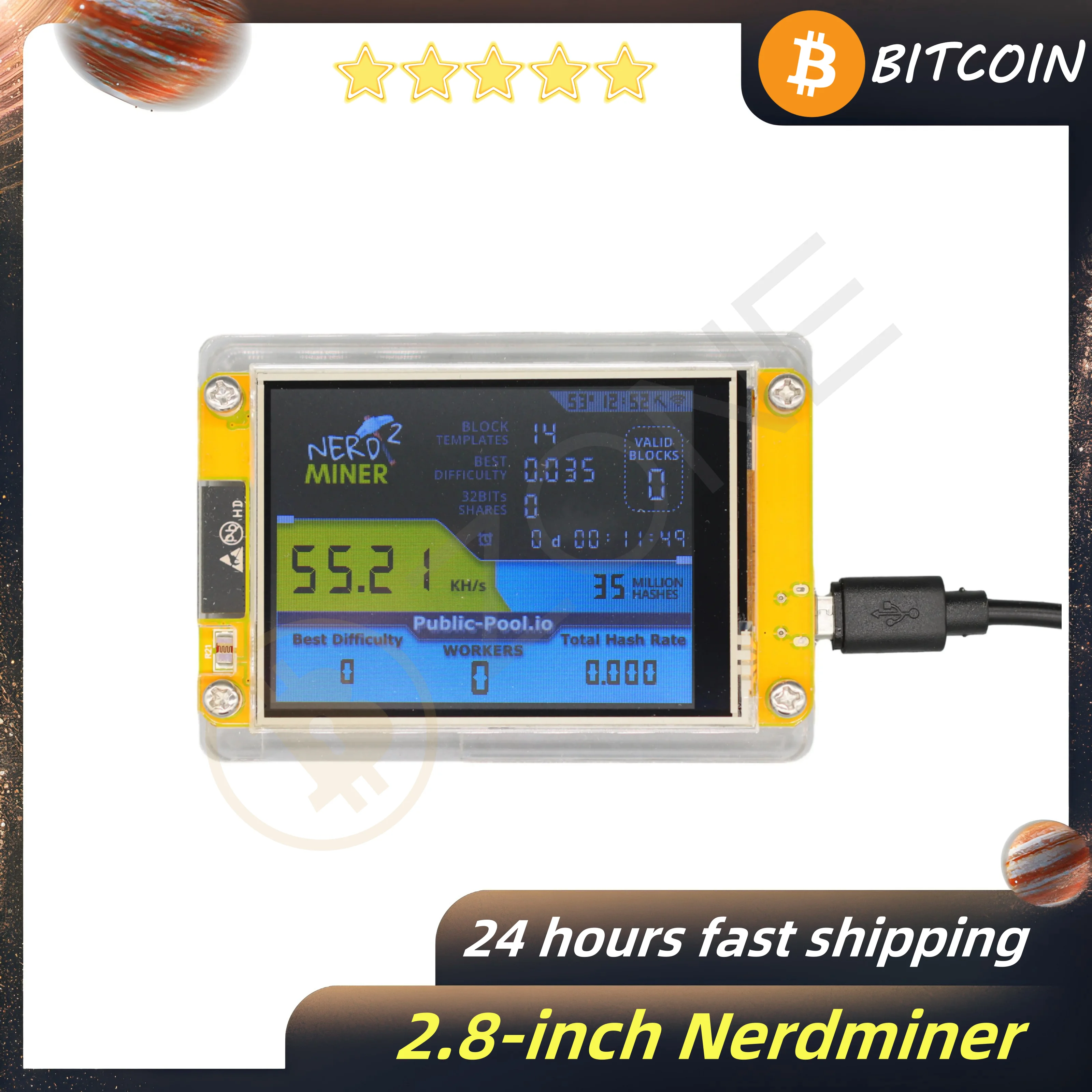 NerdMiner-Machine-de-Minage-de-Crypto-Bitcoin-Appareil-avec-Affichage ...