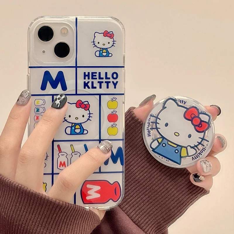 Cute-Cartoon-Sanrio-Hello-Kitty-Magnetic-Holder-Magsafe-Wireless-Charge ...