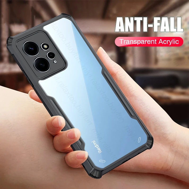 Heavy-Duty-Clear-Acrylic-Back-Cover-For-Redmi-Note-12-4G-23028RA60L-6 ...