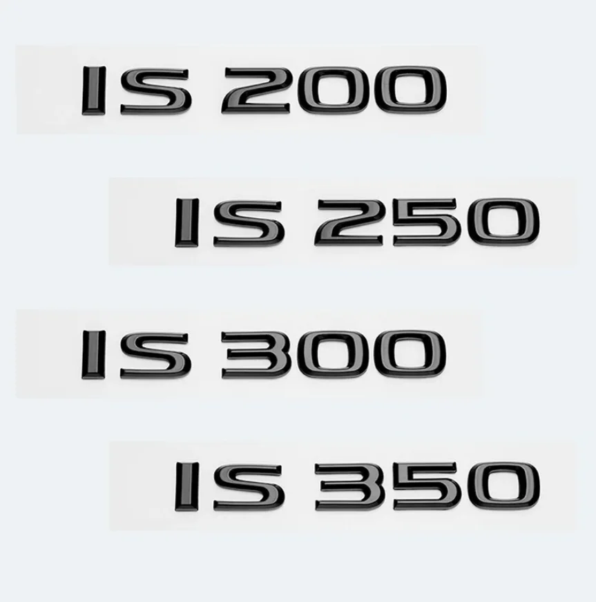 Glossy-Black-ABS-Letters-IS200-IS250-IS300-IS350-IS300h-IS200t-IS500 ...