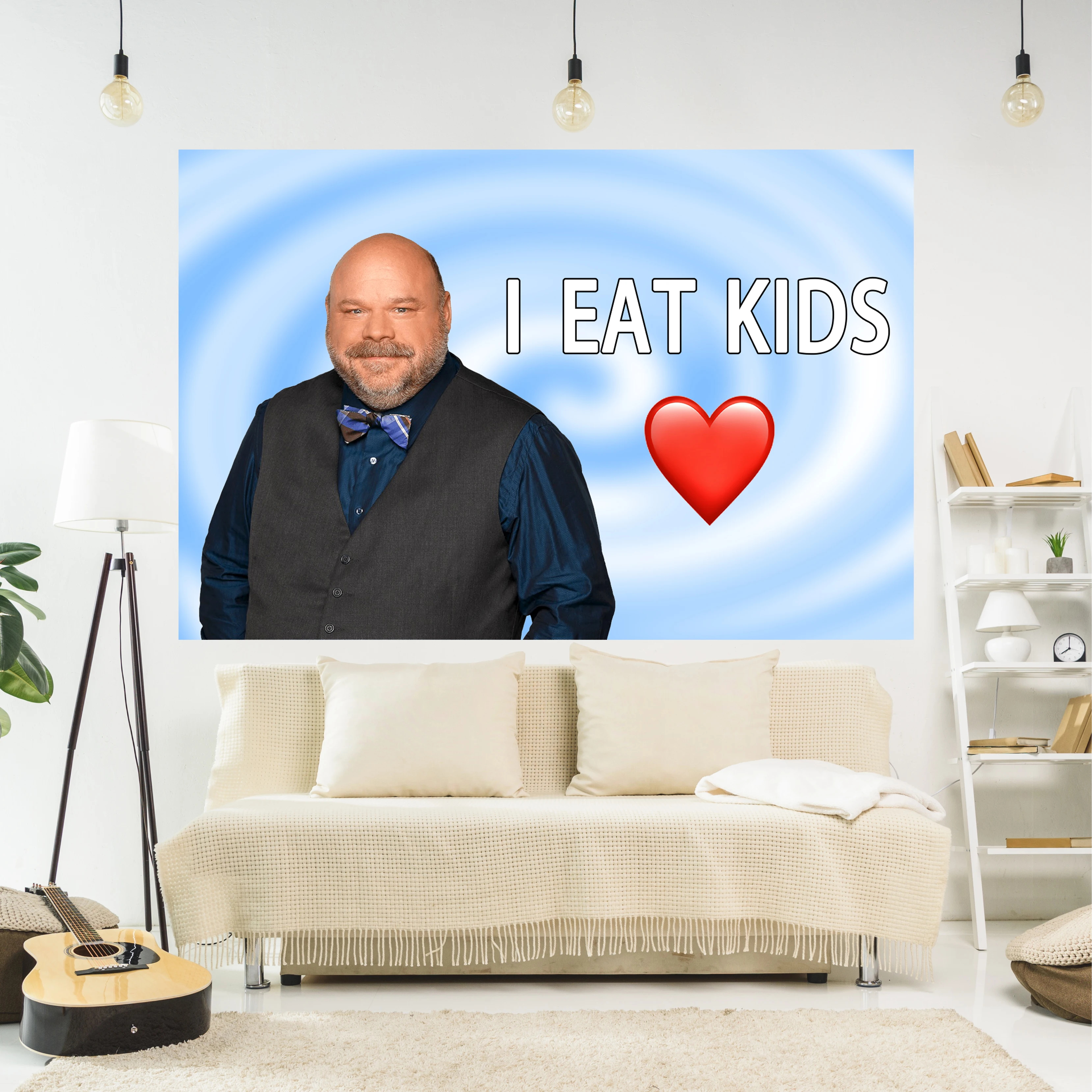 Bertram Eat Kids Tapestry Funny Meme Printed Art Aesthetic Wall Hanging ...