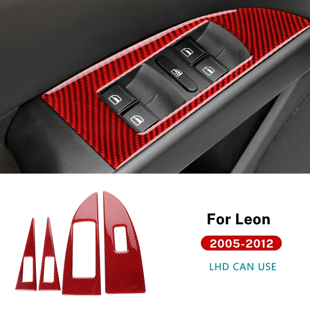Real Soft Carbon Fiber Sticker For Seat Leon 2005 2006 2007 2008 2009 ...