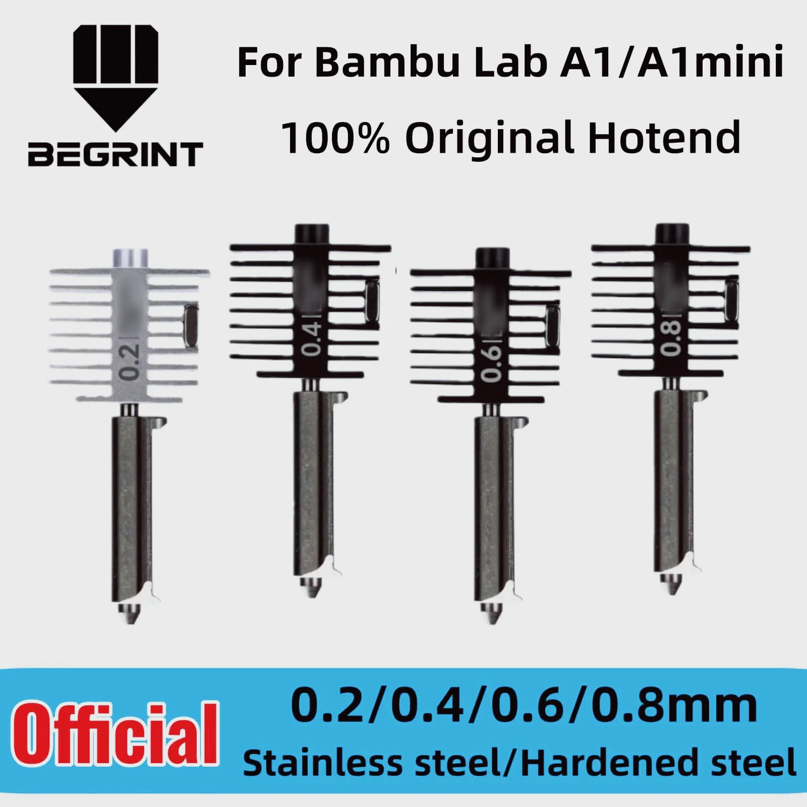 Original Nozzle For Bambu Lab A1/A1mini Fast Speed Hot End Hardened ...
