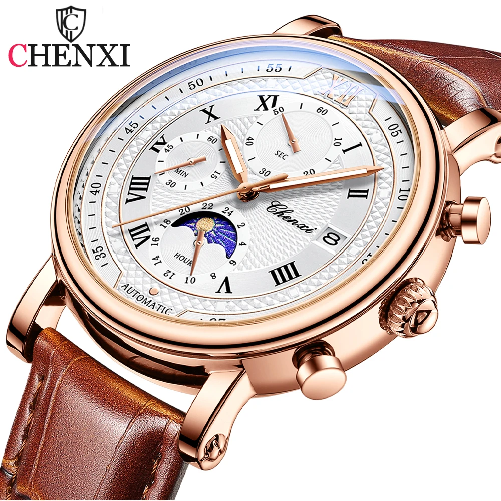 CHENXI-Men-Quartz-Watch-Luxury-Sports-Waterproof-Chronograph-Luminous ...